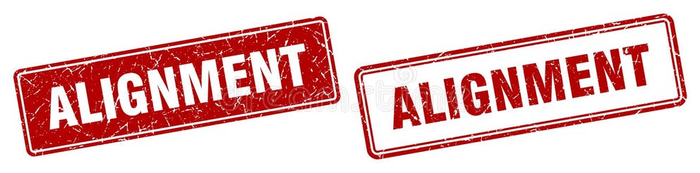 Alignment Stamp Set. Alignment Square Grunge Sign Stock Vector ...