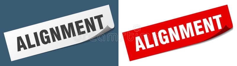 Alignment Sticker. Alignment Sign Set Stock Vector - Illustration of ...