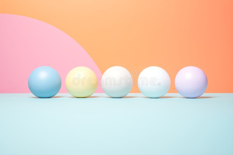 Alignment of Therapy Balls on a Gradient Colored Surface Stock Photo - Image of health ...