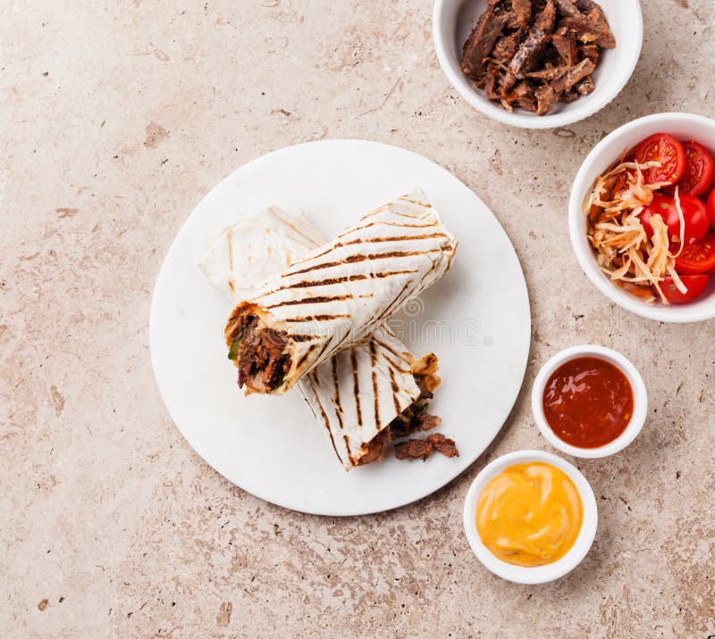 Alimento Del Turco De Doner Kebab Imagen de archivo - Imagen de grilled ...