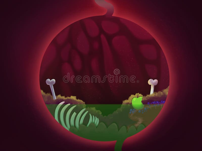 Alimento Dentro Lo Stomaco Illustrazione Di Stock Illustrazione Di Sfondo 59540132