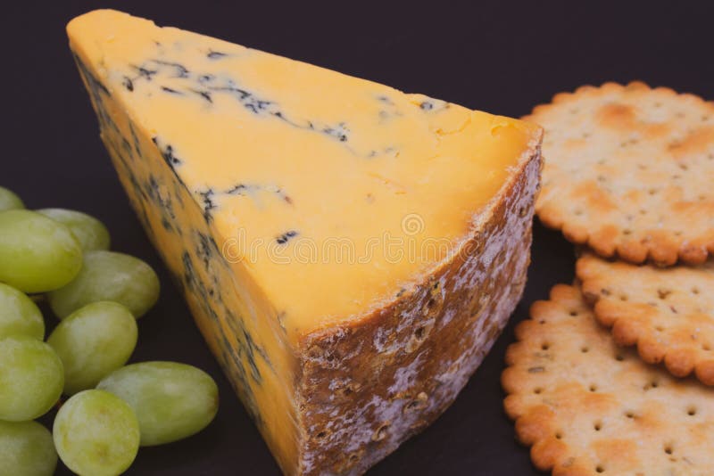 Alimento Locale Del Formaggio Blu Dello Shropshire Fotografia Stock ...