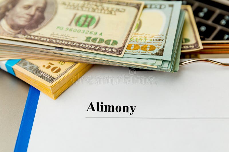 Alimony Statement Empty Document on the Table and Money Isolated. Stock ...