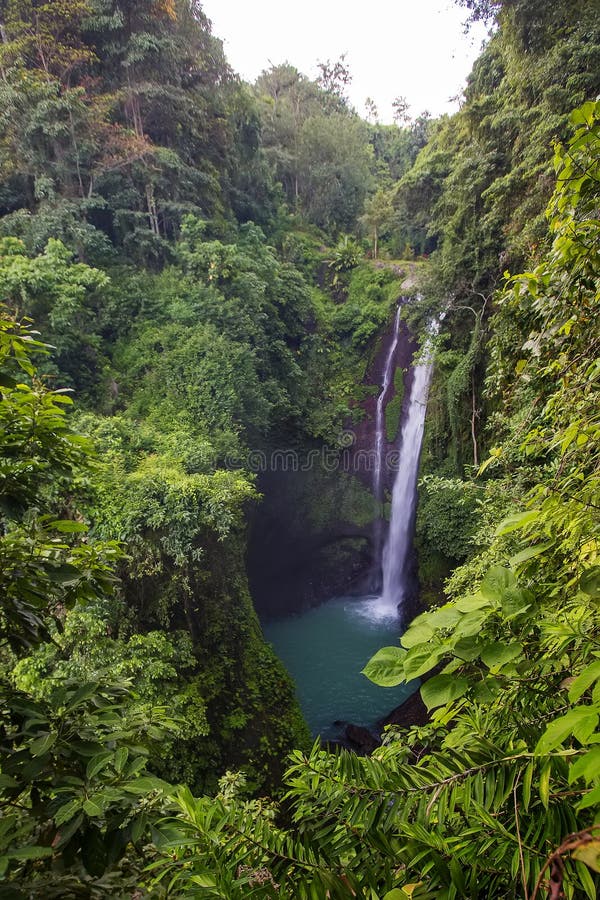 Aling Aling Waterfall in Bali Stock Image - Image of attraction, place ...