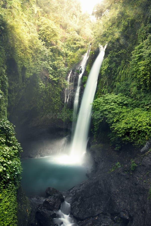 Aling aling waterfall stock image. Image of aling, jungle - 103714313