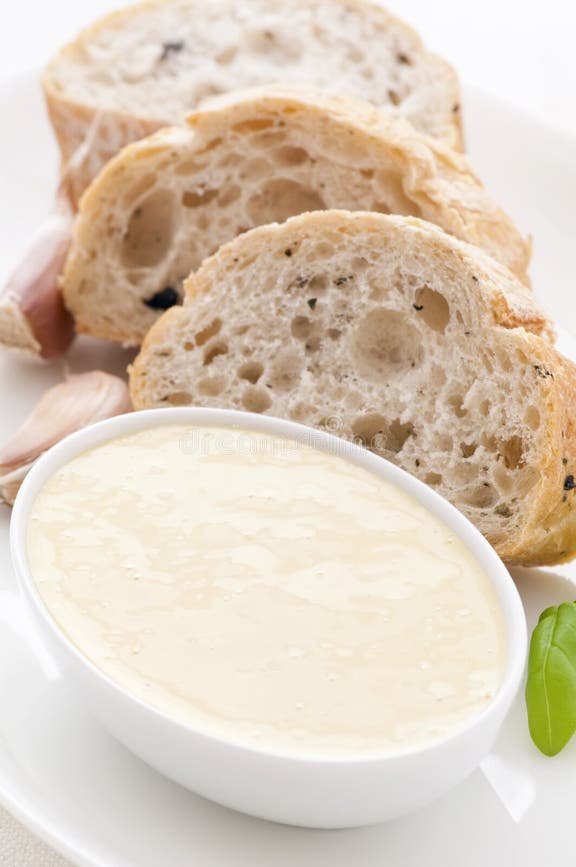 Alioli with Bread stock image. Image of baguette, meal - 17530369