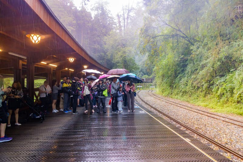 An Old Train Station Inside Alishan National Forest in Taiwan Editorial ...