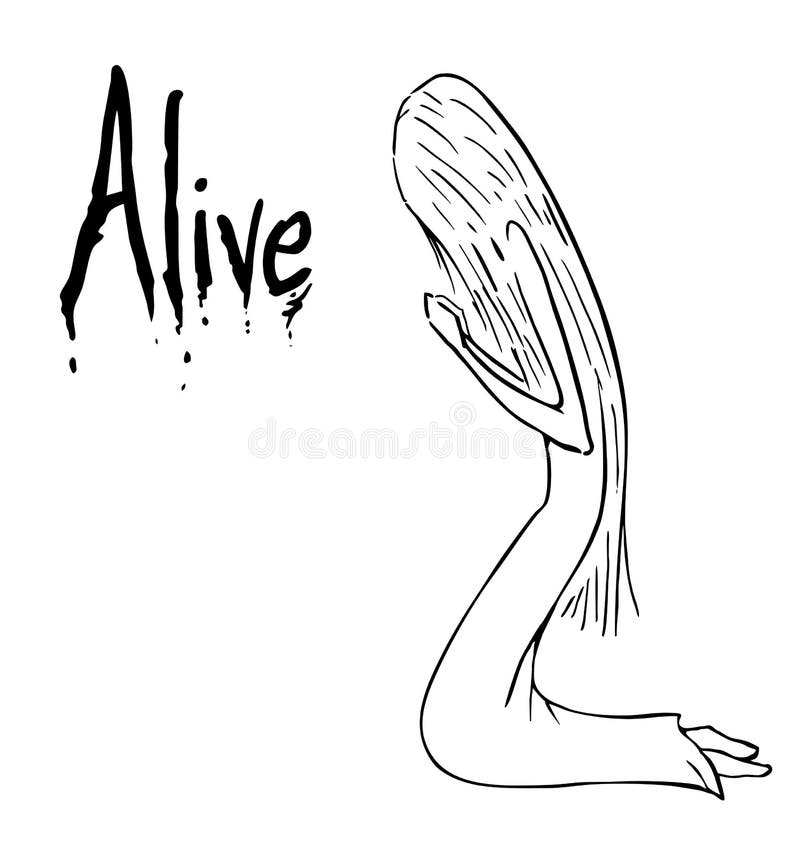 Alive man stock vector. Illustration of dark, symbol - 27625188