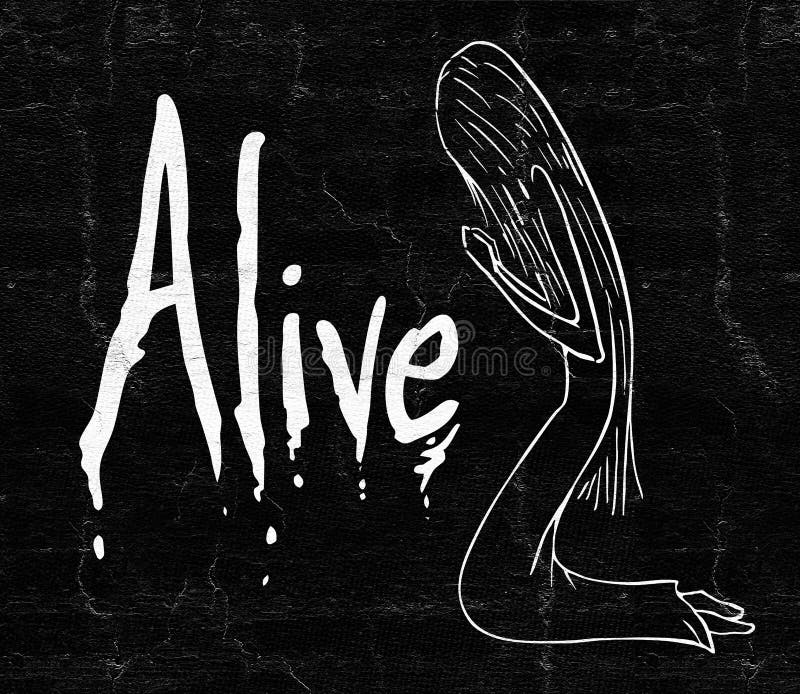 Alive man stock vector. Illustration of dark, symbol - 27625188