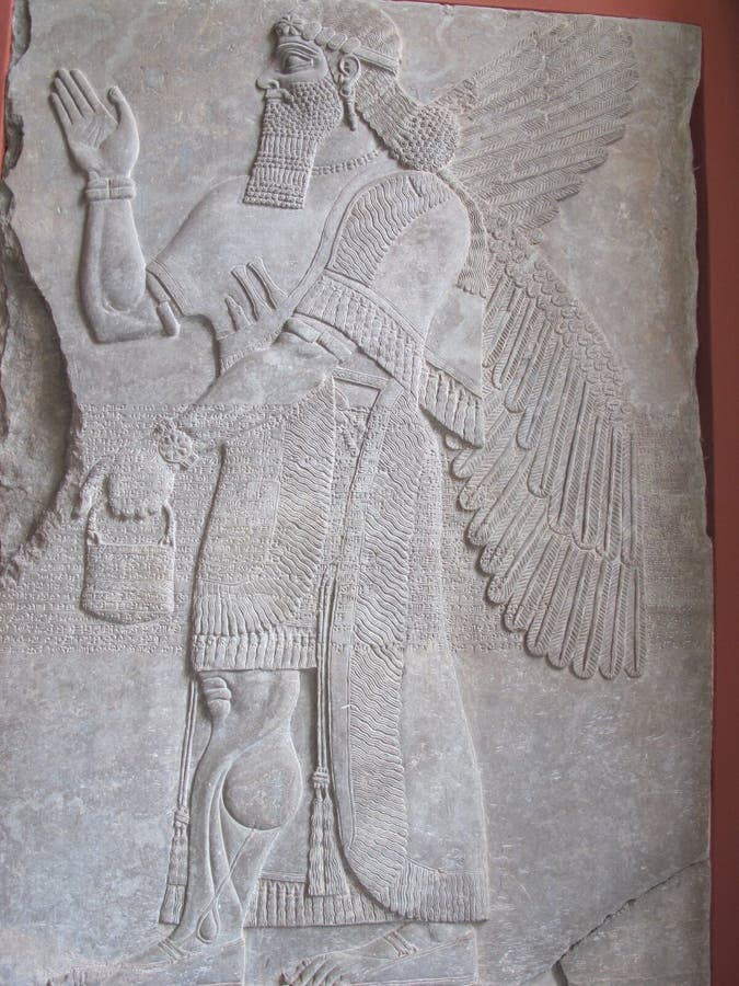 Relieve Asirio Con Rey Asirio Fotografía editorial - Imagen de berlina ...