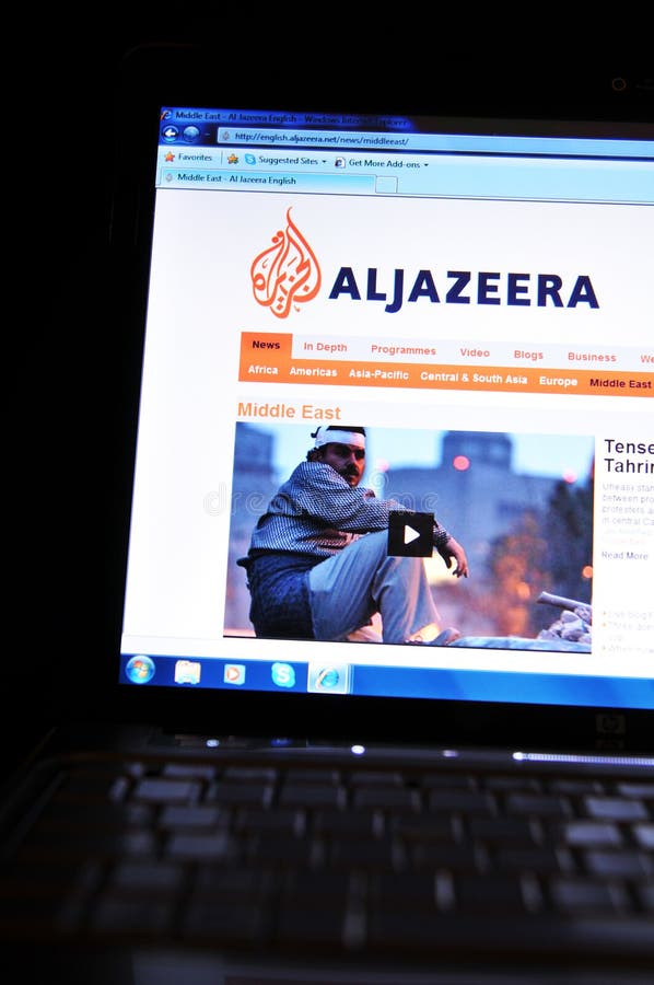Aljazeera editorial stock image. Image of internet, front - 18161299