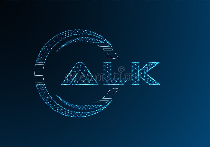 ALK Low Poly Letter Logo Vector Design. Stock Illustration ...