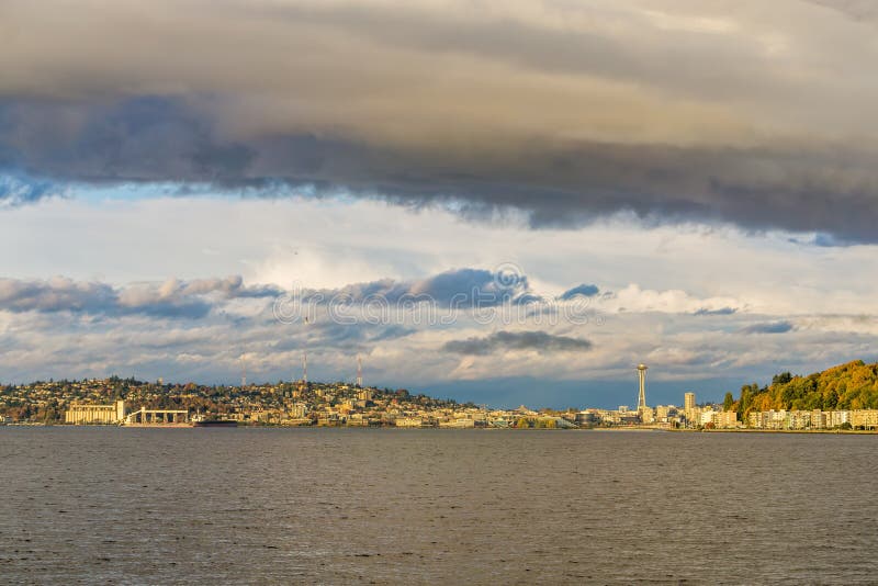 Alki Condos and Skyline 7 stock photo. Image of city - 169201304