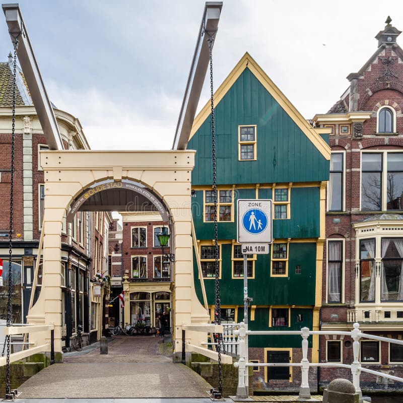 ALKMAAR, the NETHERLANDS - APRIL 22, 2016: Traditional Dutch Bridge ...