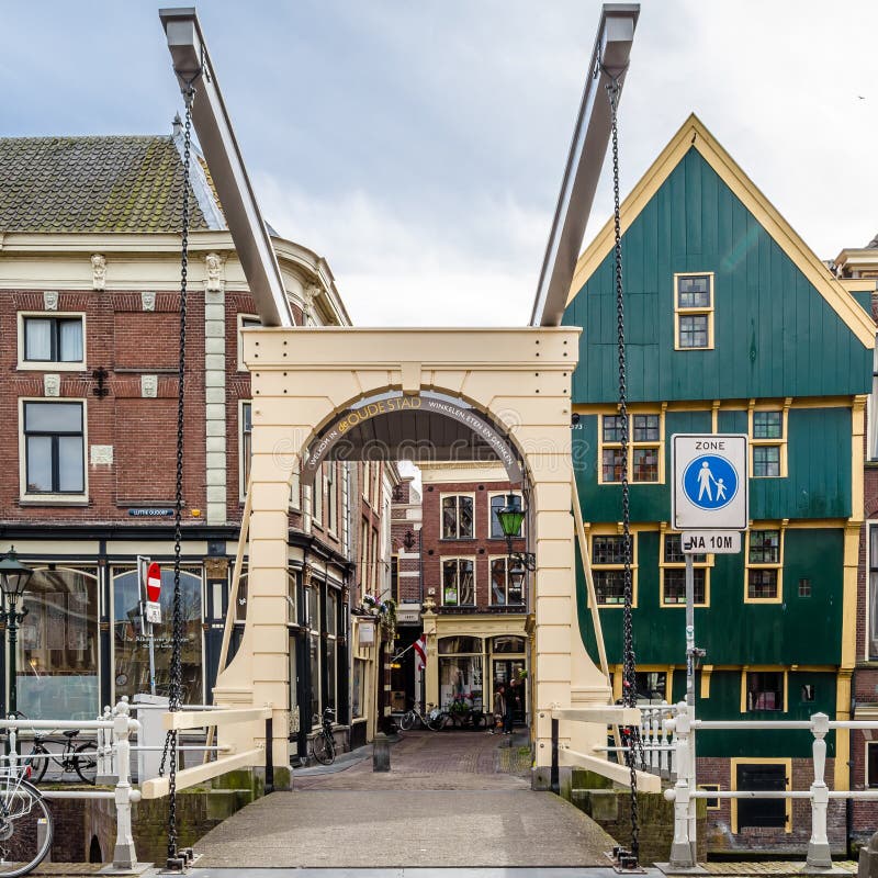 ALKMAAR, the NETHERLANDS - APRIL 22, 2016: Traditional Dutch Bridge ...