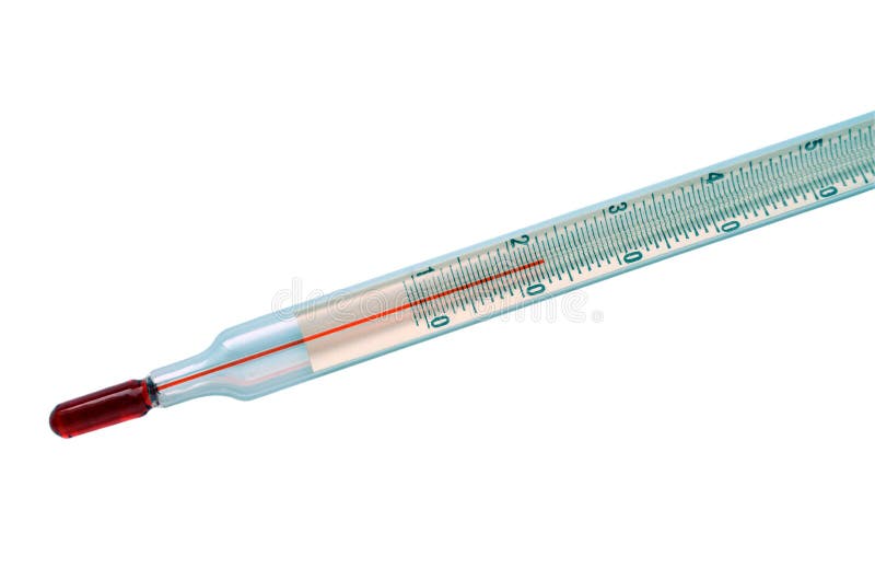 Alkoholthermometer Lokalisiert Auf Weiß Stockfoto - Bild von alkohol ...