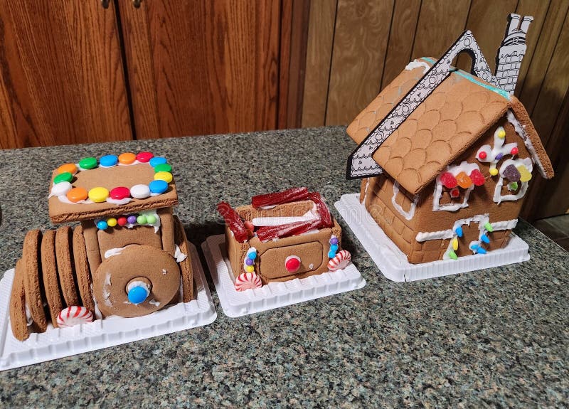 All Abourd the Gingerbread Christmas Train Stock Image - Image of ...