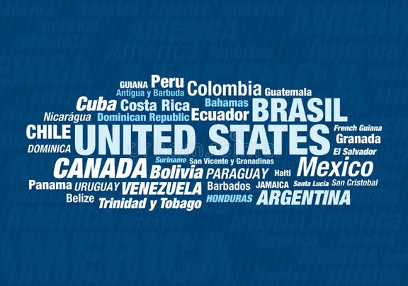 All the american countries stock vector. Illustration of smart - 17134556