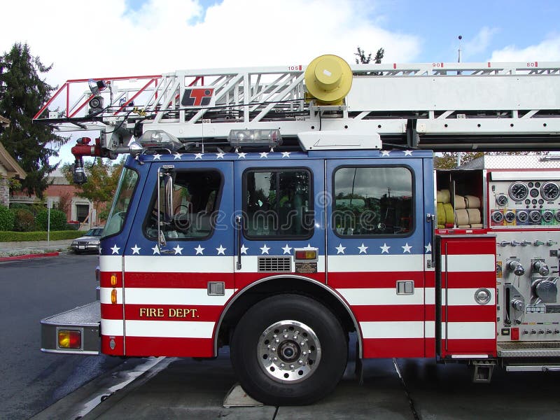 Fire Truck and Station stock photo. Image of blue, heavy - 346004