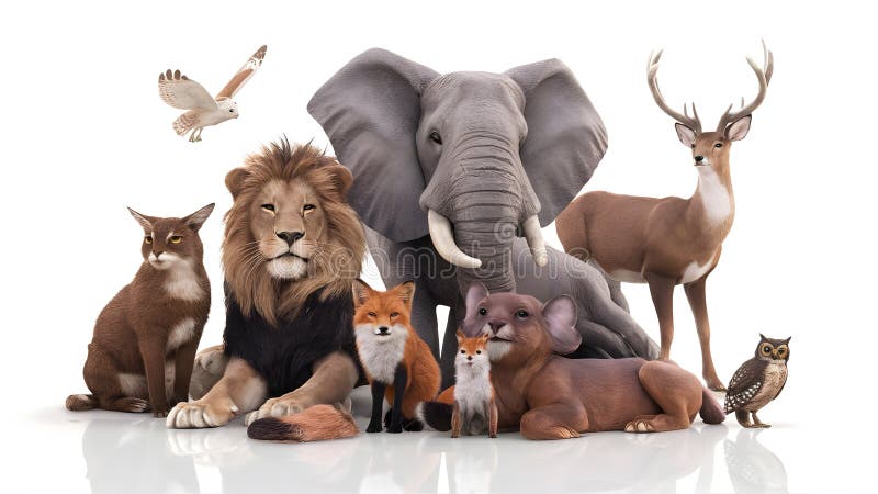 All the Animals are Sitting Together and Having a Meeting Stock Photo ...
