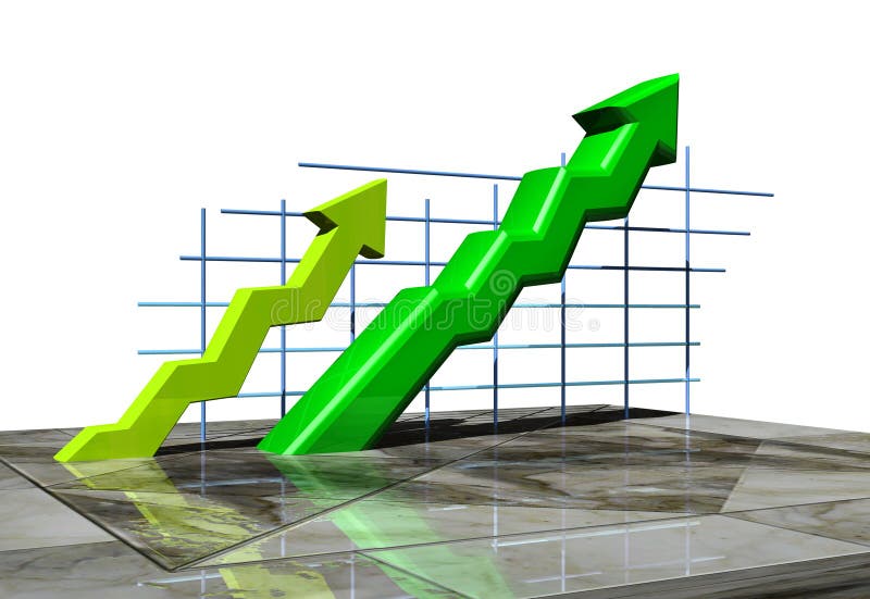 All Arrows Head for Success Stock Illustration - Illustration of graph ...