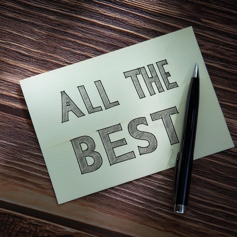 All the best, AI generated stock illustration. Illustration of write ...