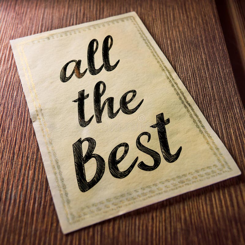 All the best, AI generated stock illustration. Illustration of write ...