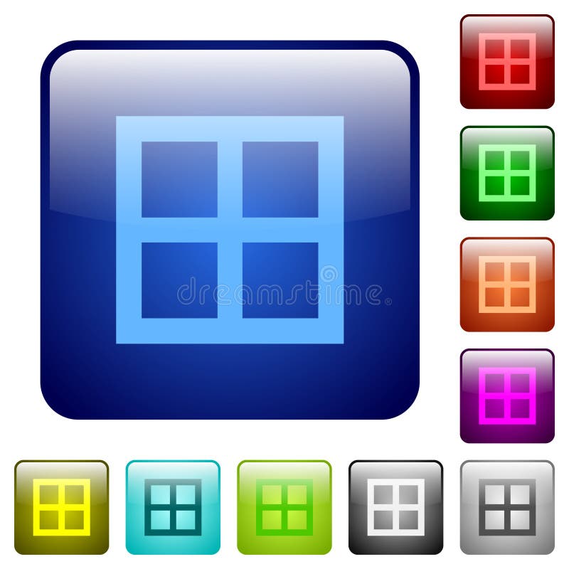 All Borders Color Square Buttons Stock Vector - Illustration of ...