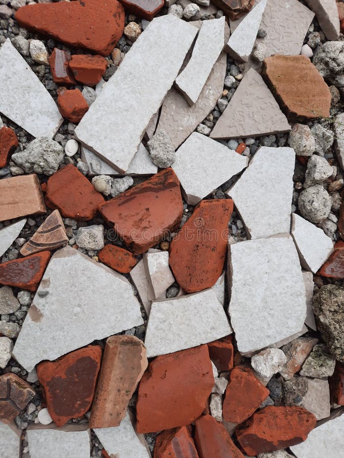 Broken rock textures stock photo. Image of exterior - 135648010