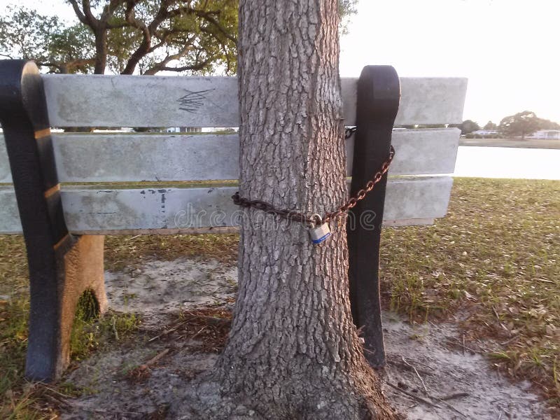 All chained up stock image. Image of chain, parkbench - 47153027