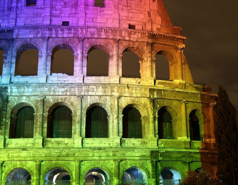 All the Colors in the Colosseum Stock Image - Image of perspective ...