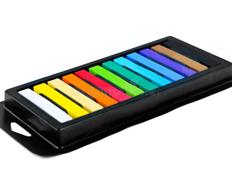 All the Colors of the Rainbow. a Closeup of Water Colour Paints. Stock ...