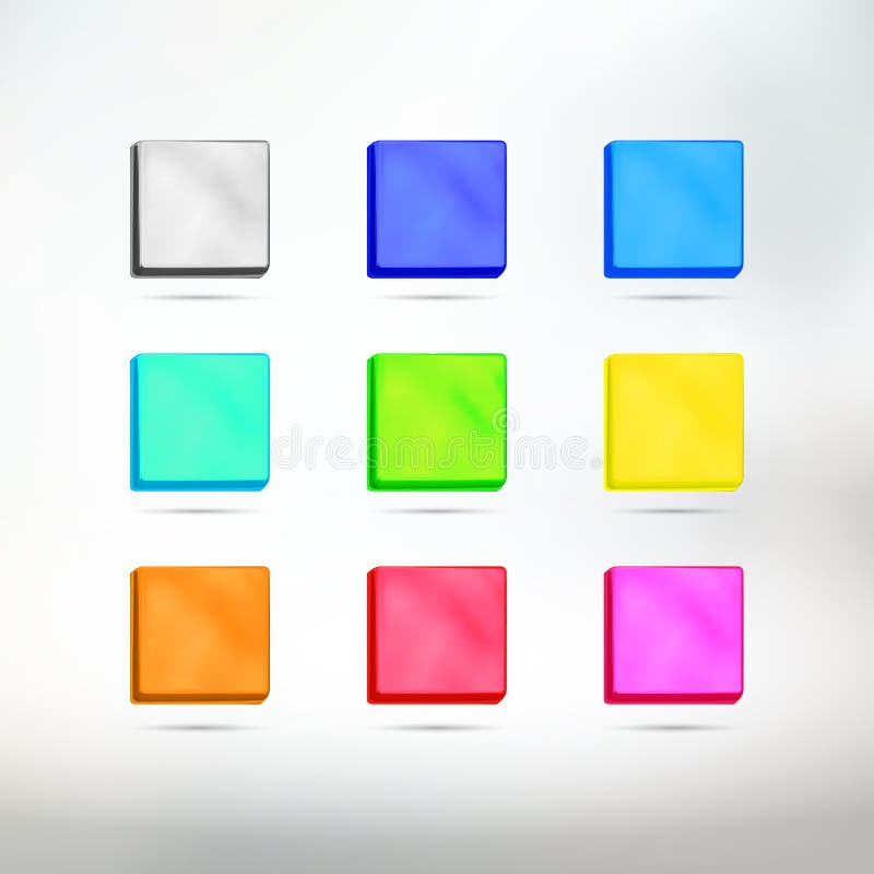 All Colors Square Collection Stock Vector - Illustration of abstract ...