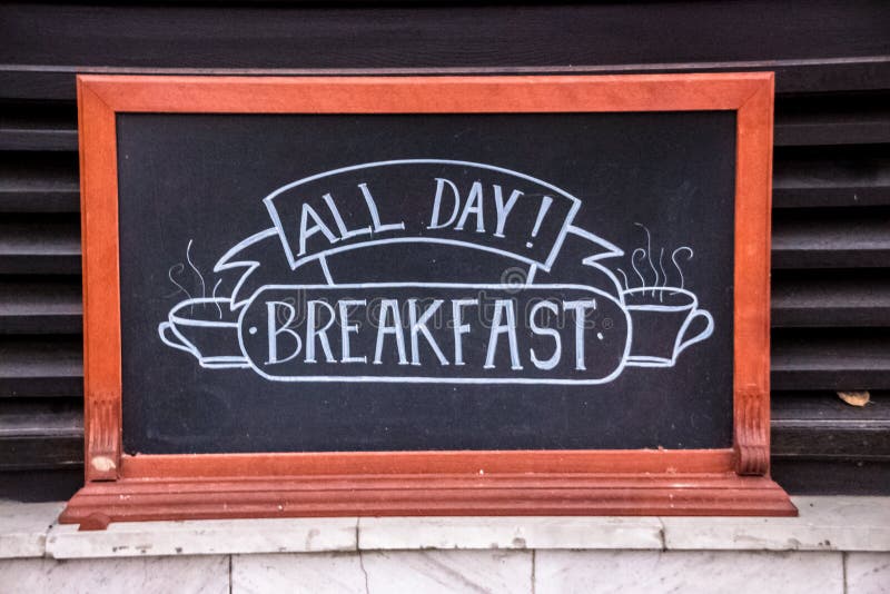 An all day breafdast sign stock photo. Image of advertising - 166483200
