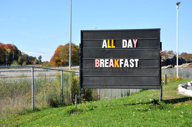 All day breakfast sign stock image. Image of cooked, design - 56813511