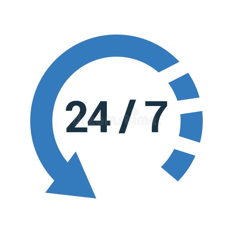 All Day Service icon stock illustration. Illustration of shop - 290793857