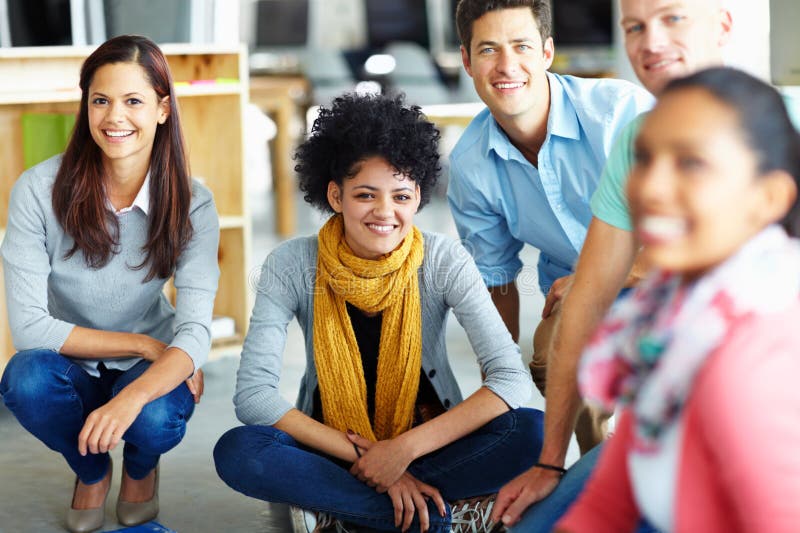 All in a Days Work. a Diverse Group of Colleagues in an Office. Stock ...