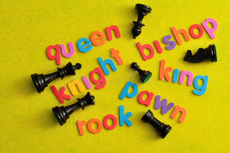 All the Different Chess Pieces with There Names Stock Photo - Image of ...