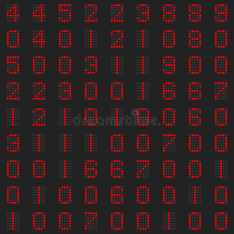 Set of Electronic Number, Circuit, Digital, Vector Stock Vector ...