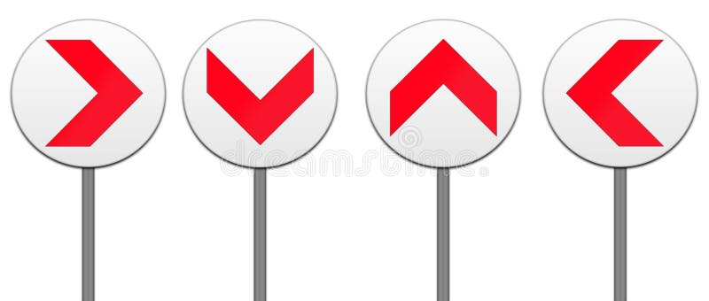 All Direction Arrows Road Sign Isolated Stock Illustration ...