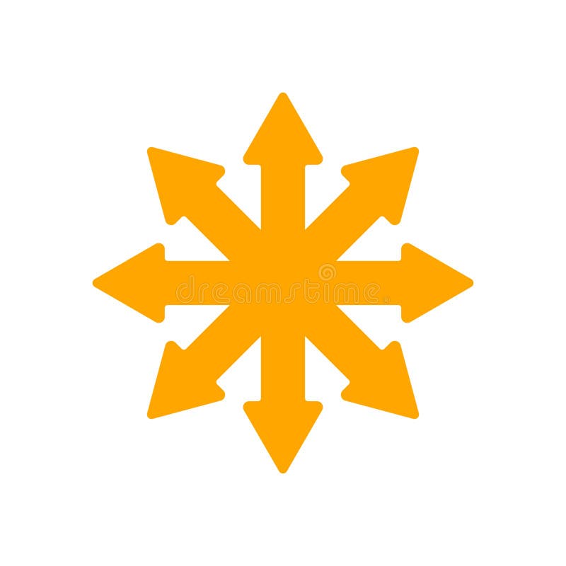 All Directions Arrow stock illustration. Illustration of communicate ...