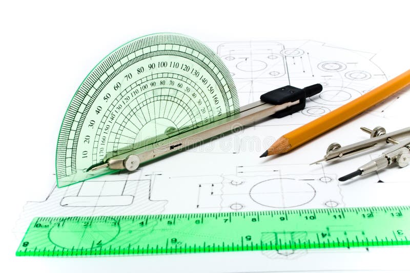 Drawing Instrument of Architect Stock Photo - Image of built, architect ...