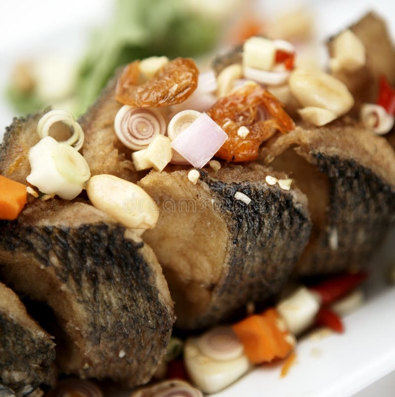 Fried fish stock photo. Image of curry, dinner, lunch - 12970100