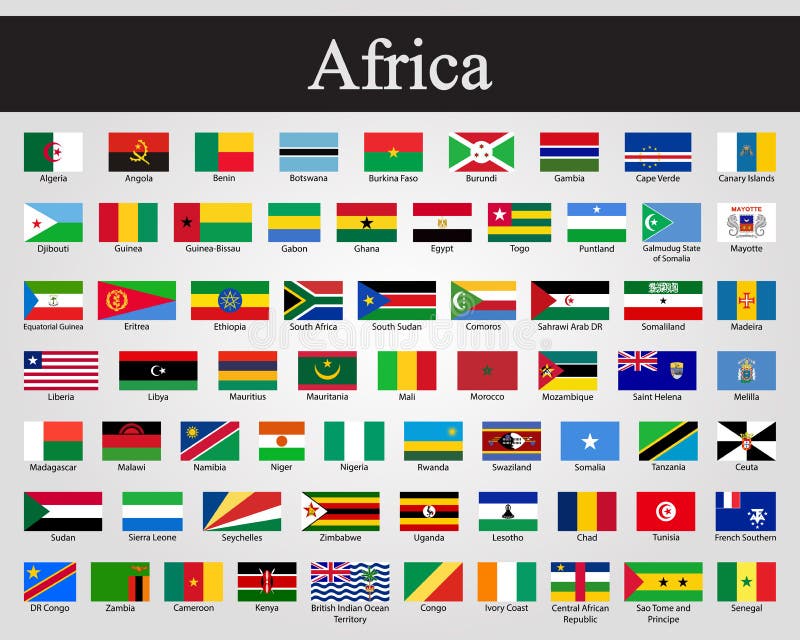 Flags of Africa stock illustration. Illustration of interface - 8080433