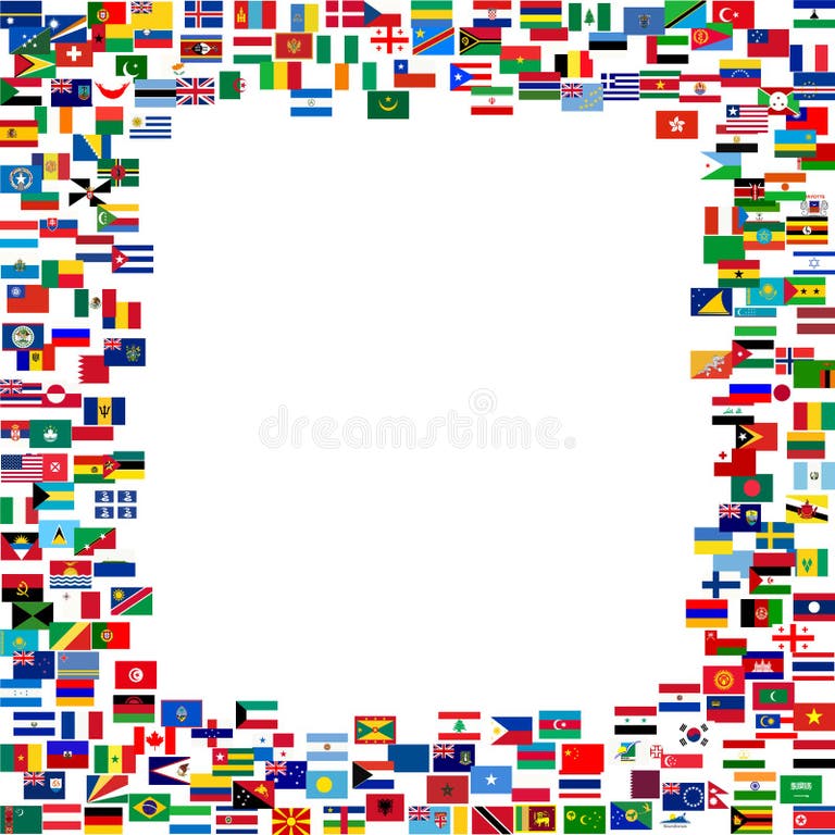 All flags frame stock vector. Illustration of banner - 16980842