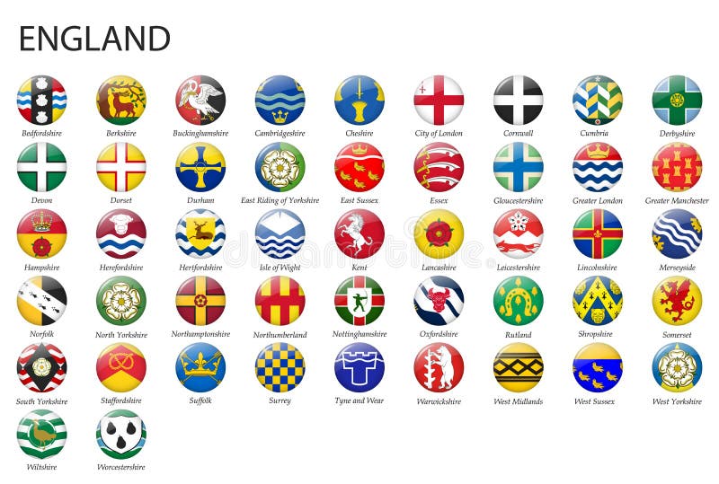 English County Flags Stock Illustrations – 72 English County Flags ...