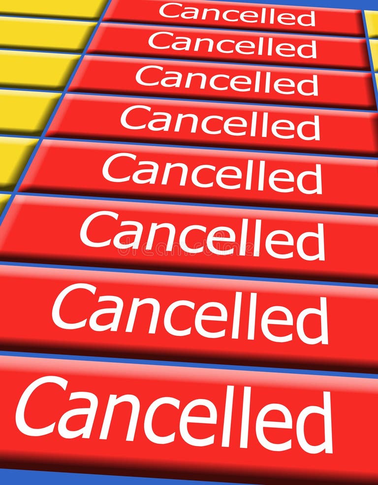 Cancelled Departure Board Stock Illustrations – 200 Cancelled Departure ...