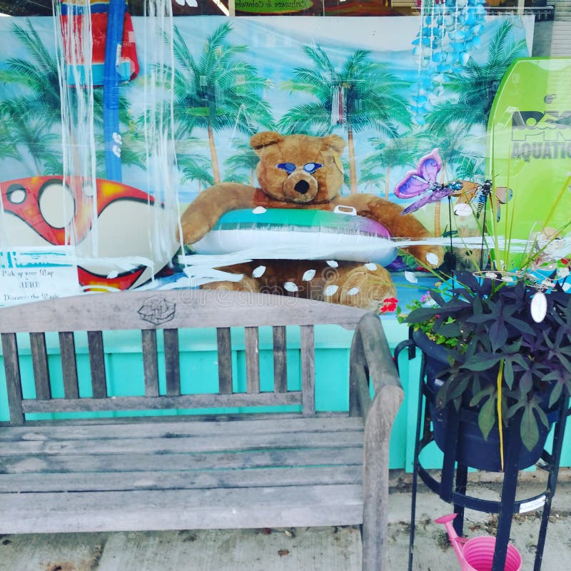 We all float, Teddy. stock image. Image of lifeguard - 165525601