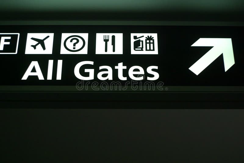 All Gates stock image. Image of terminal, arrow, shop - 4184699