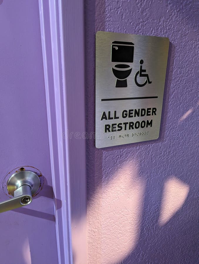 All Gender Restroom Sign America Stock Image - Image of gender, america ...